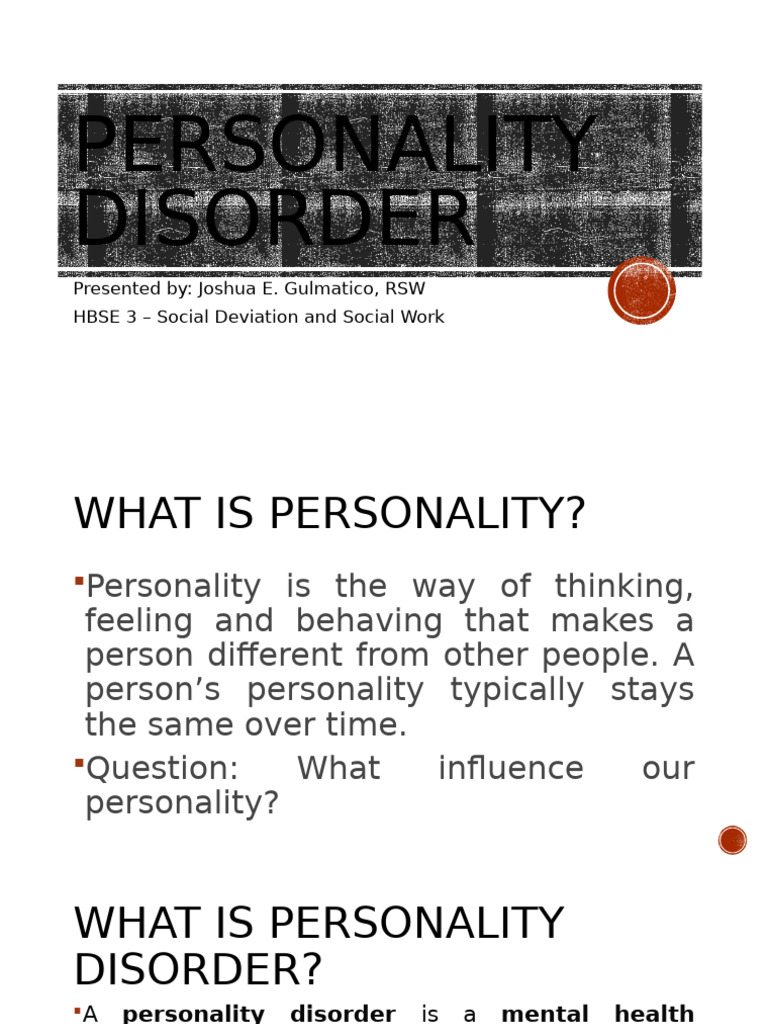 Personality Disorder | PDF | Personality Disorder | Major Depressive ...