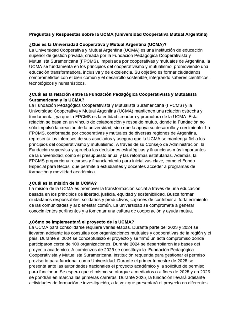 La UCMA en preguntas y respuestas | PDF | Enseñando | Maestros