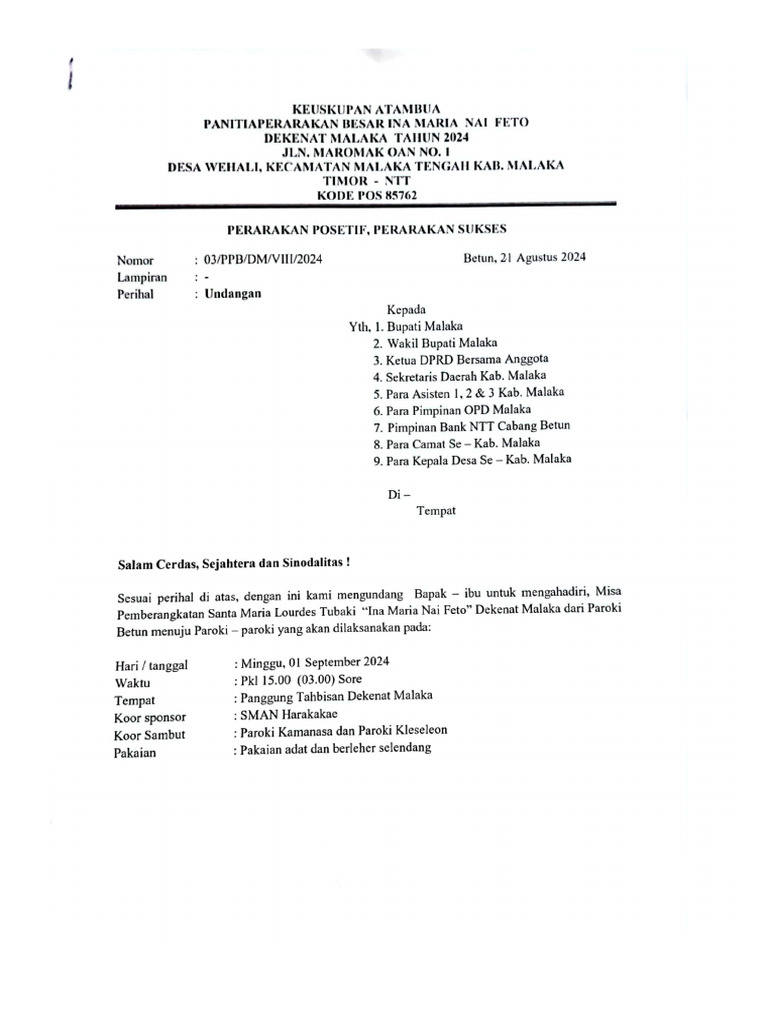 Undangan Perarakan | PDF