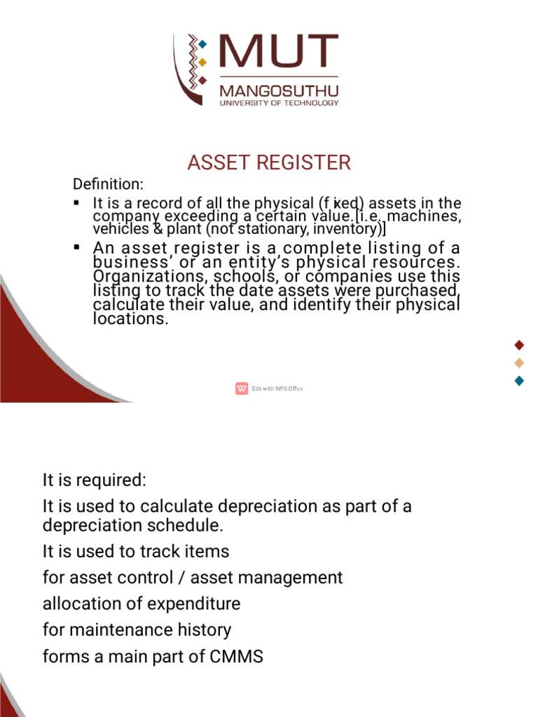 Asset Register | PDF