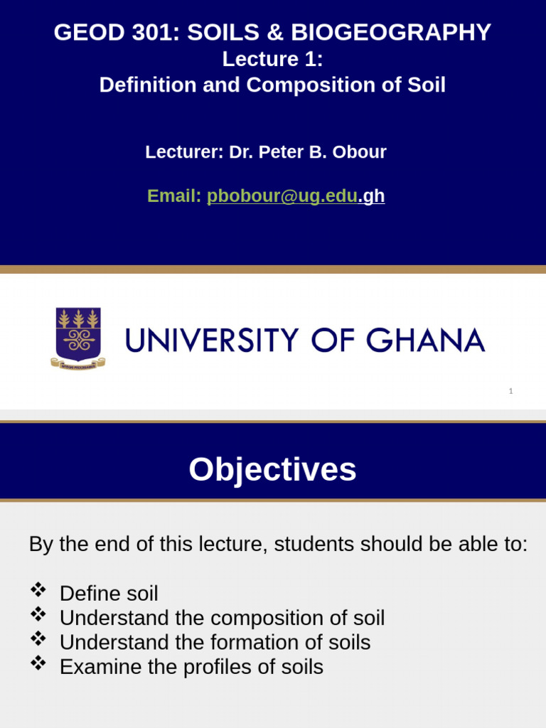 GEOD 301 Lecture 1 - Rev - 2024 | PDF | Soil | Weathering