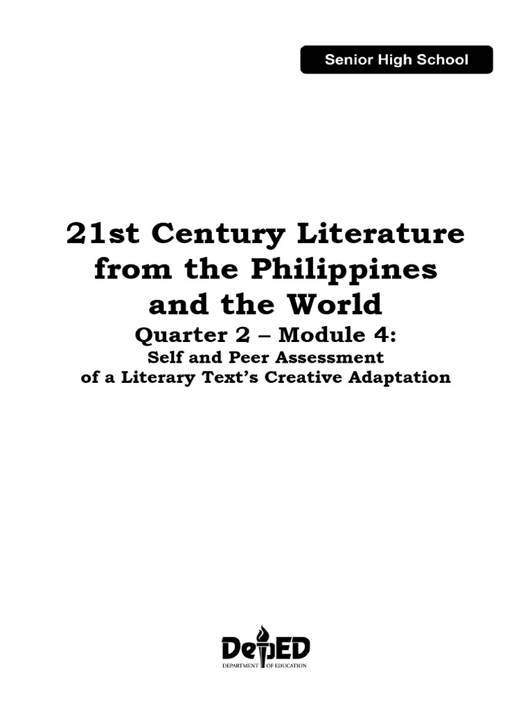 21stcenturylit_q2_mod4_selfandpeerassessment_v2 | PDF