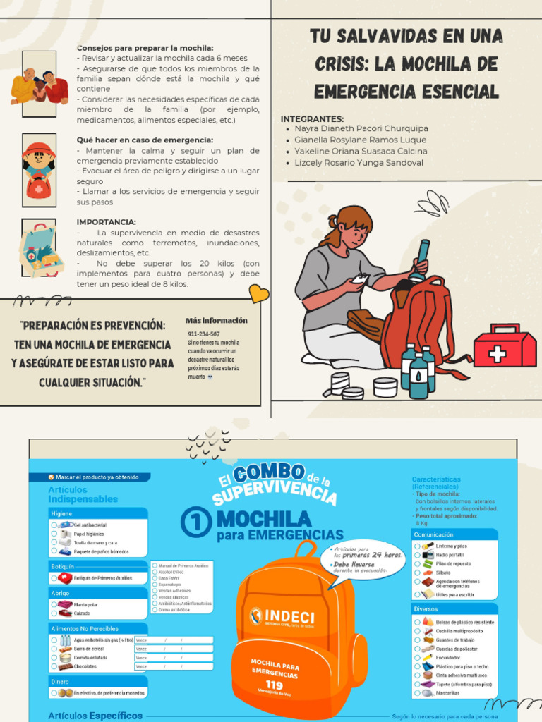 Mochila de Emergencia: Guía Esencial | PDF