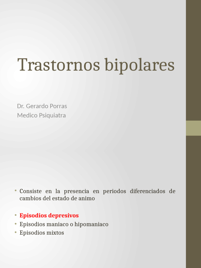 Trastornos bipolares | PDF | Desorden bipolar | Manía