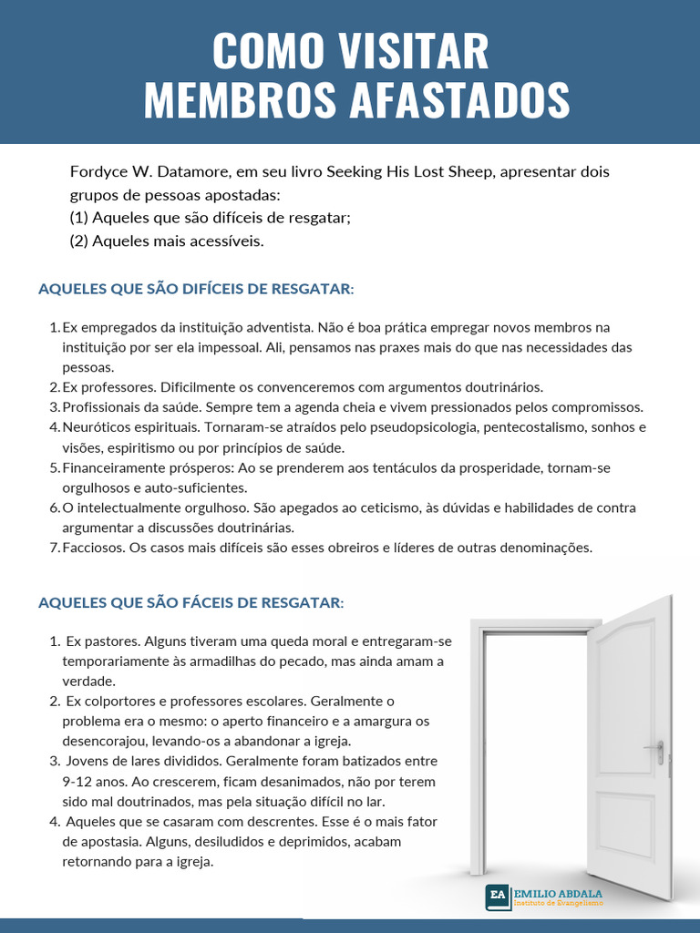 Estratégias para Resgatar Membros Afastados | PDF