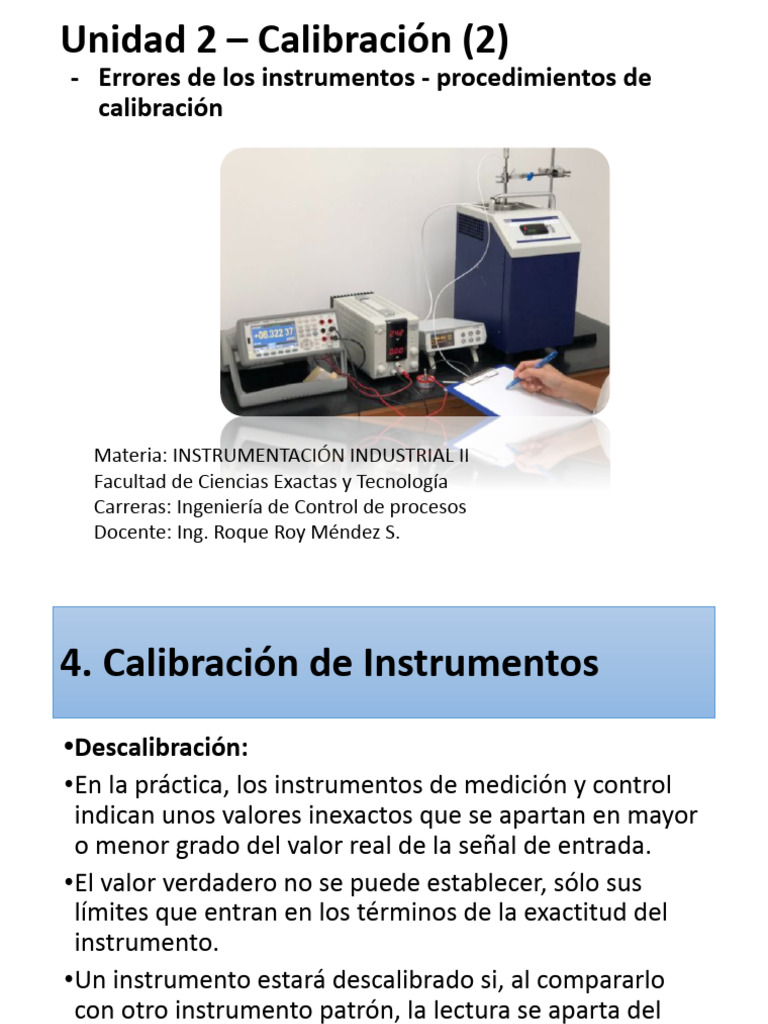 2.2 UNIDAD 2.2 Calibracion 1 2022 | PDF | Calibración | Metrología