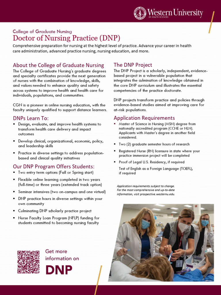 DNP_One_Sheet_Digital | PDF | Nursing | Health Care