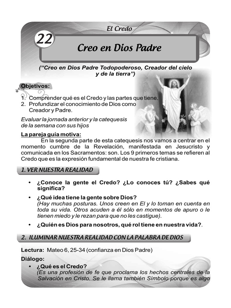 Catequesis: Comprender el Credo Cristiano | PDF | Salvación | Dios
