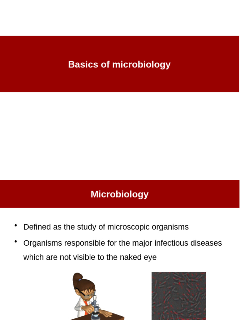 Basics of Microbiology | PDF | Infection | Bacteria