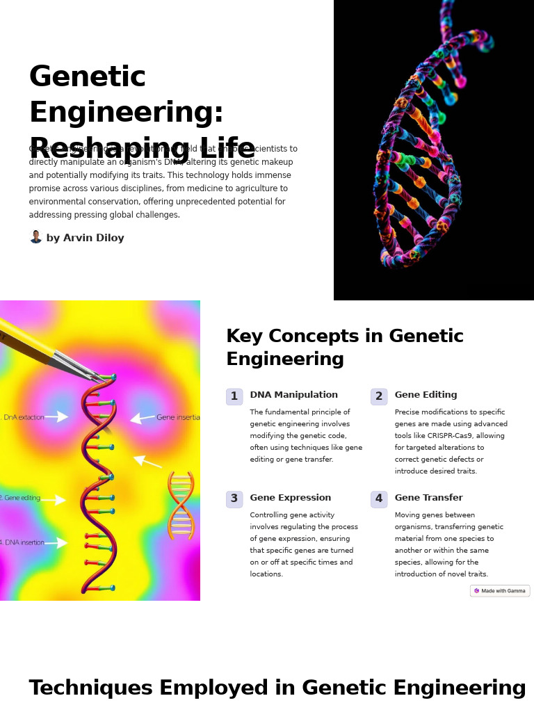 Genetic-Engineering-Reshaping-Life | PDF | Genetic Engineering | Genetics