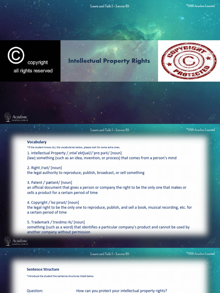 Intellectual Property Rights Guide | PDF | Intellectual Property | Patent