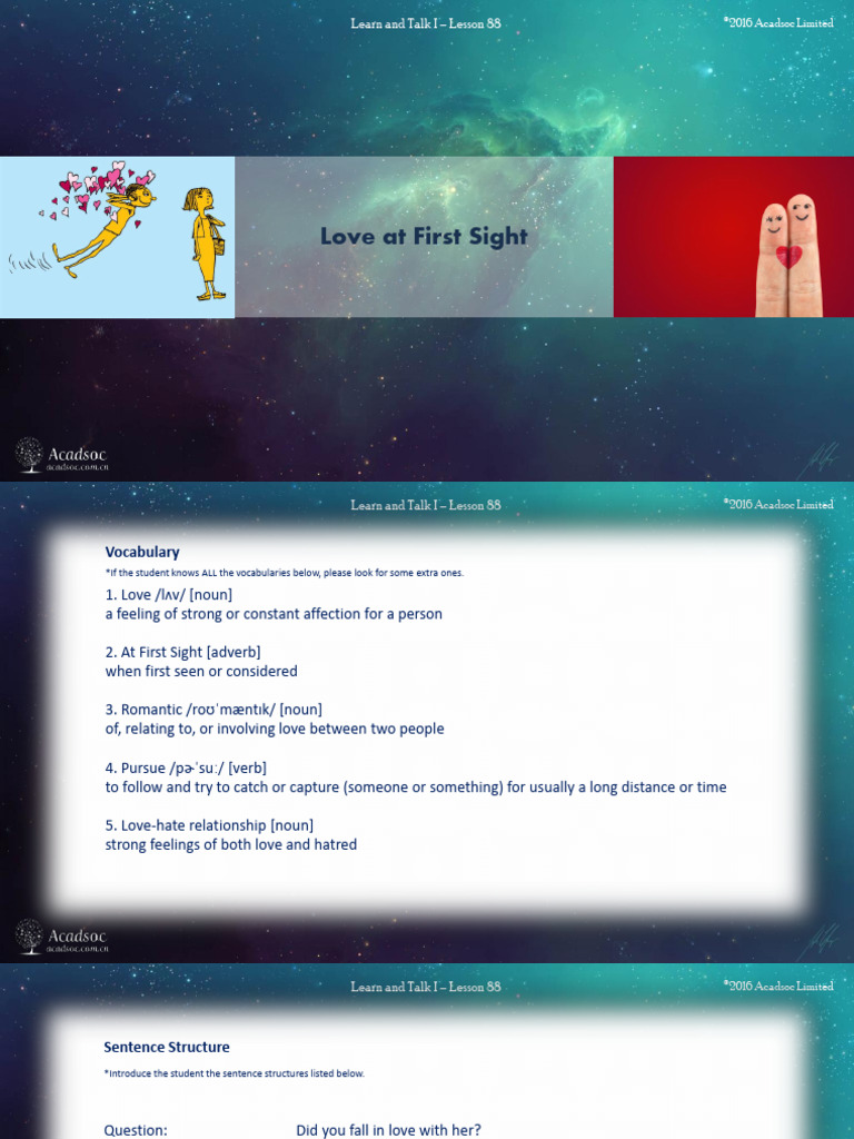 88 Love at First Sight | PDF | Love | Linguistic Morphology