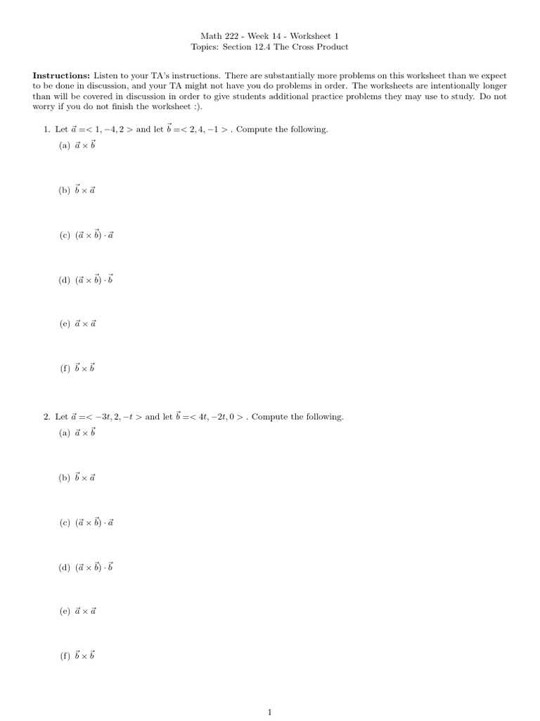 222-Wk14.1-Sec12.4 | PDF | Euclidean Vector | Area