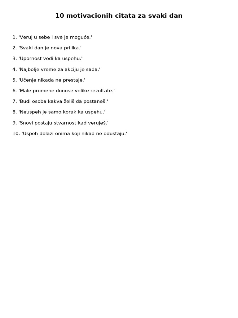 Motivacioni Citati | PDF