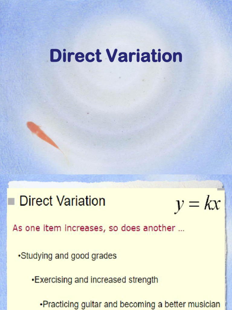 Direct Variation | PDF