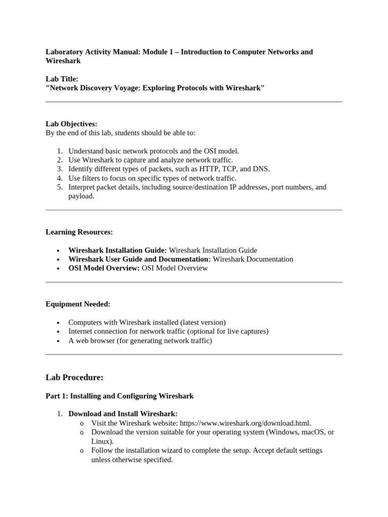 CpE 321 Laboratory Activity Manual | PDF | Transmission Control Protocol | Internet Protocol Suite