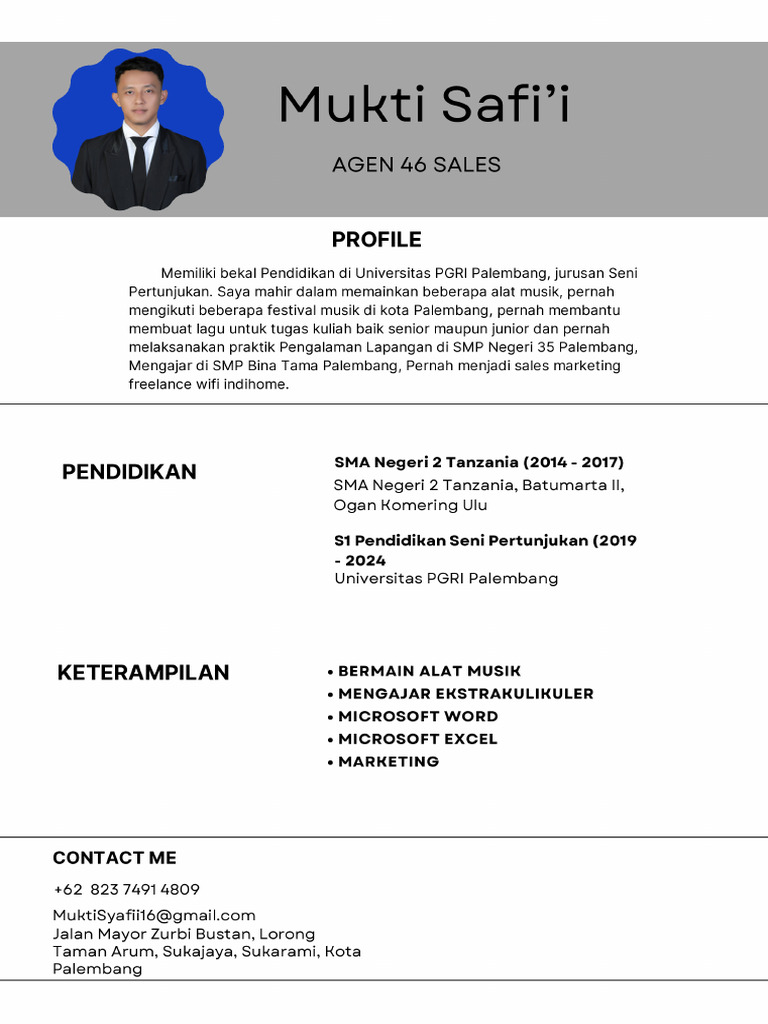 CV Mukti Safi'i PDF | PDF