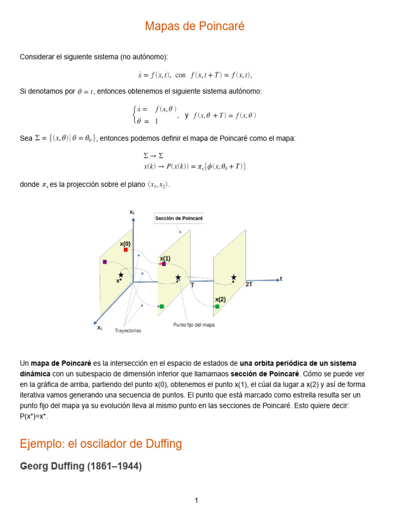 Tema 3 - Mapa - de - Poincare - Oscilador - de - Duffing | PDF | Valores propios y vectores ...
