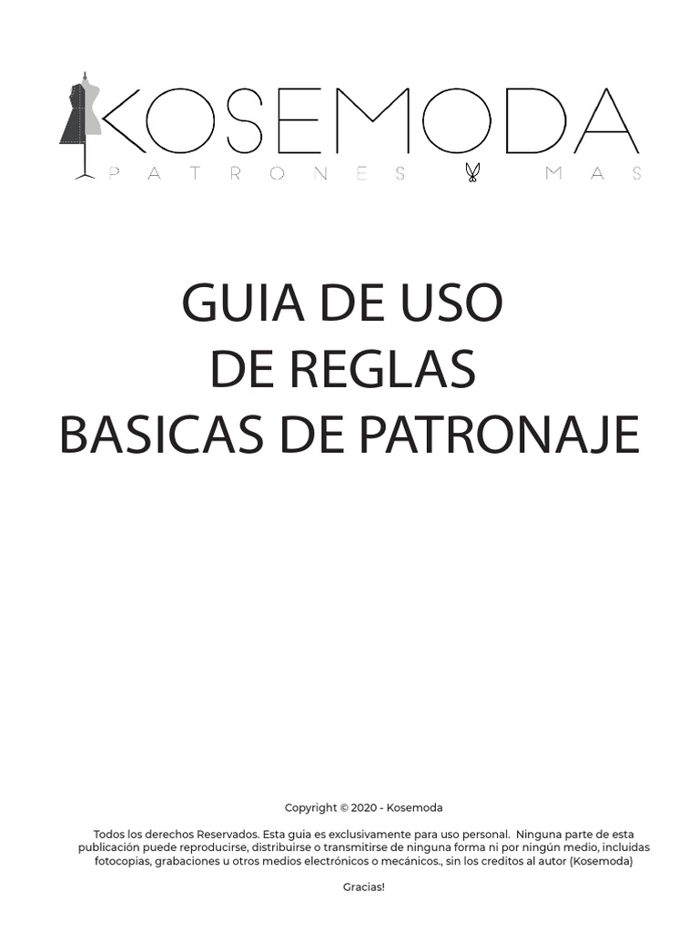 Guia de Uso de Reglas Basicas de Patronaje Final | PDF