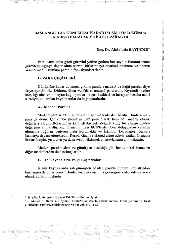 Arastirmax Baslangictan Gunumuze Kadar Islam Toplumunda Madeni Paralar ...
