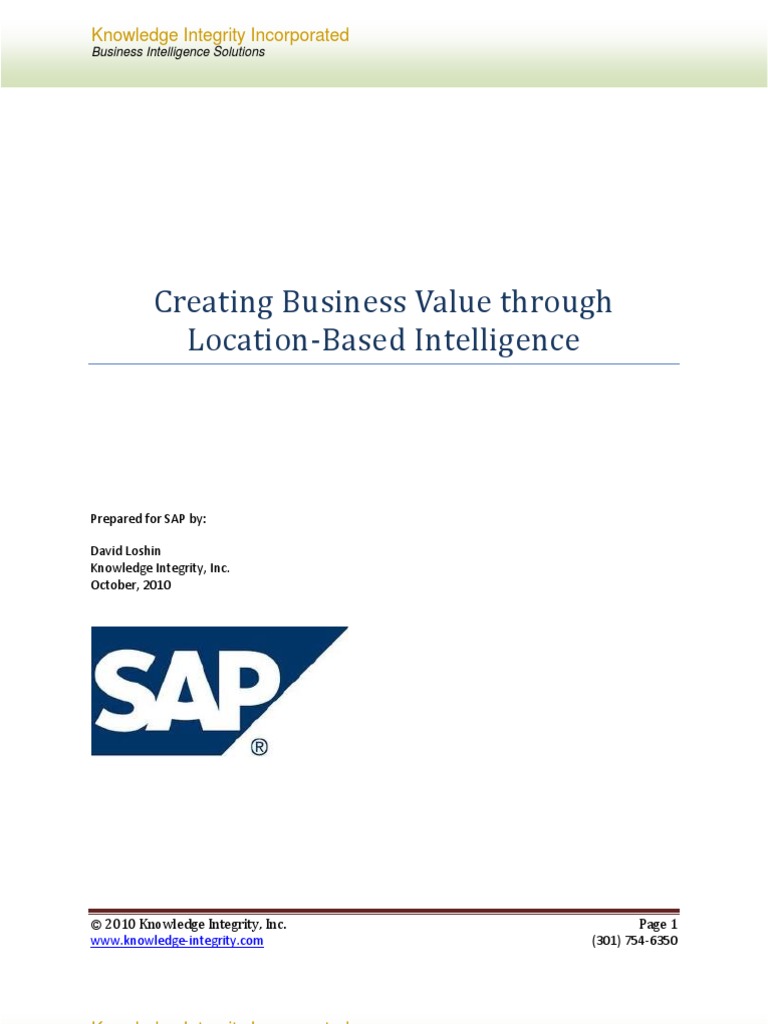 SAP Creating Business Value | PDF | Geographic Information System ...