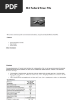 Sheet Pile Specifications Guide | PDF | Building Materials