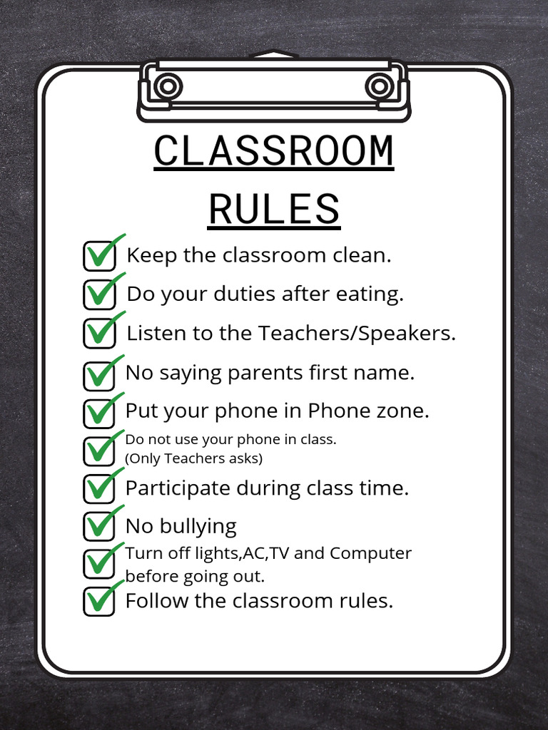 Classroom Rules | PDF