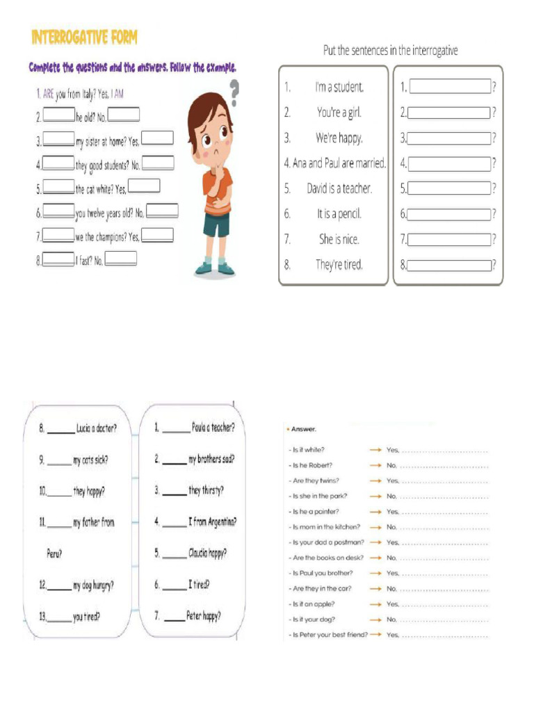 5th. Interrogative and Answers | PDF