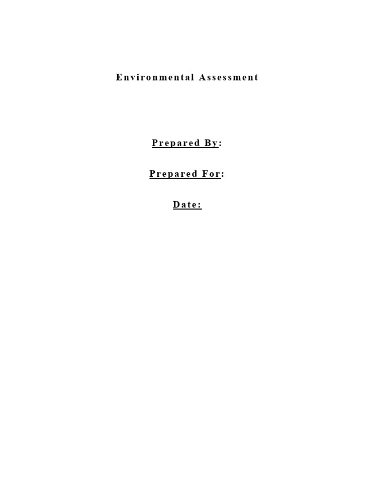 nepa-sample-ea | PDF | National Environmental Policy Act ...