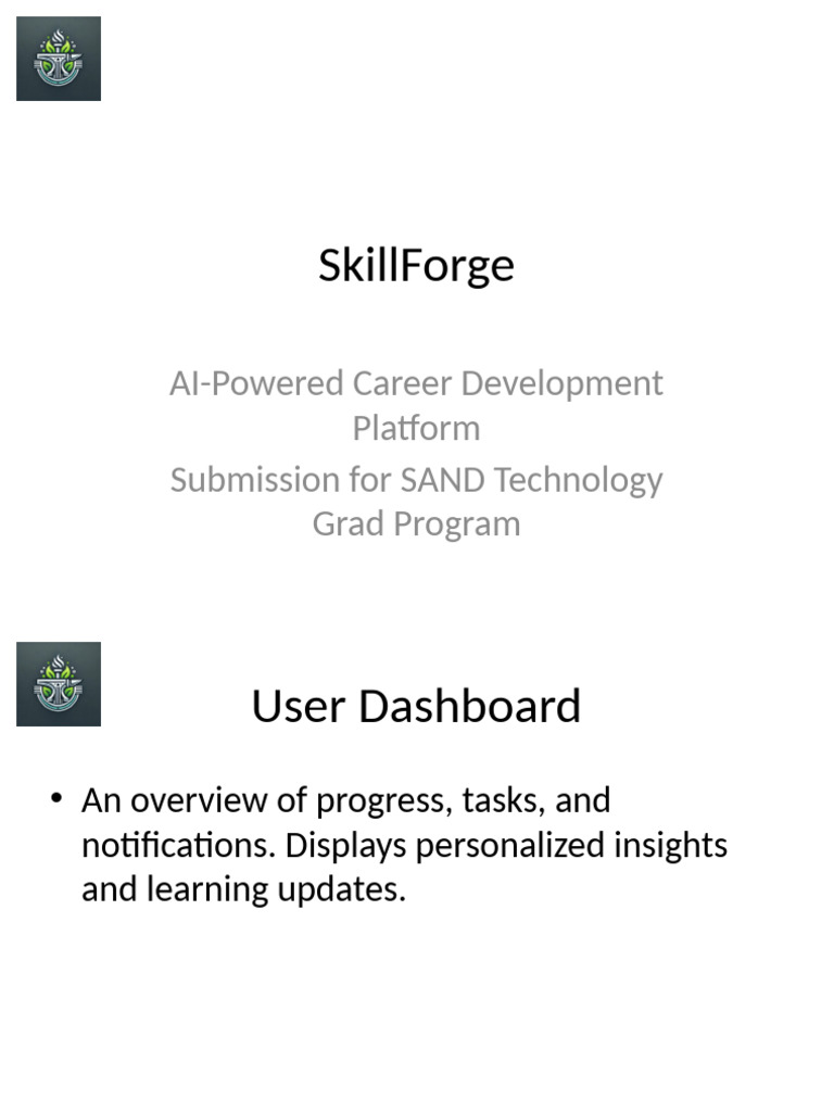 SkillForge Prototype Presentation Updated | PDF