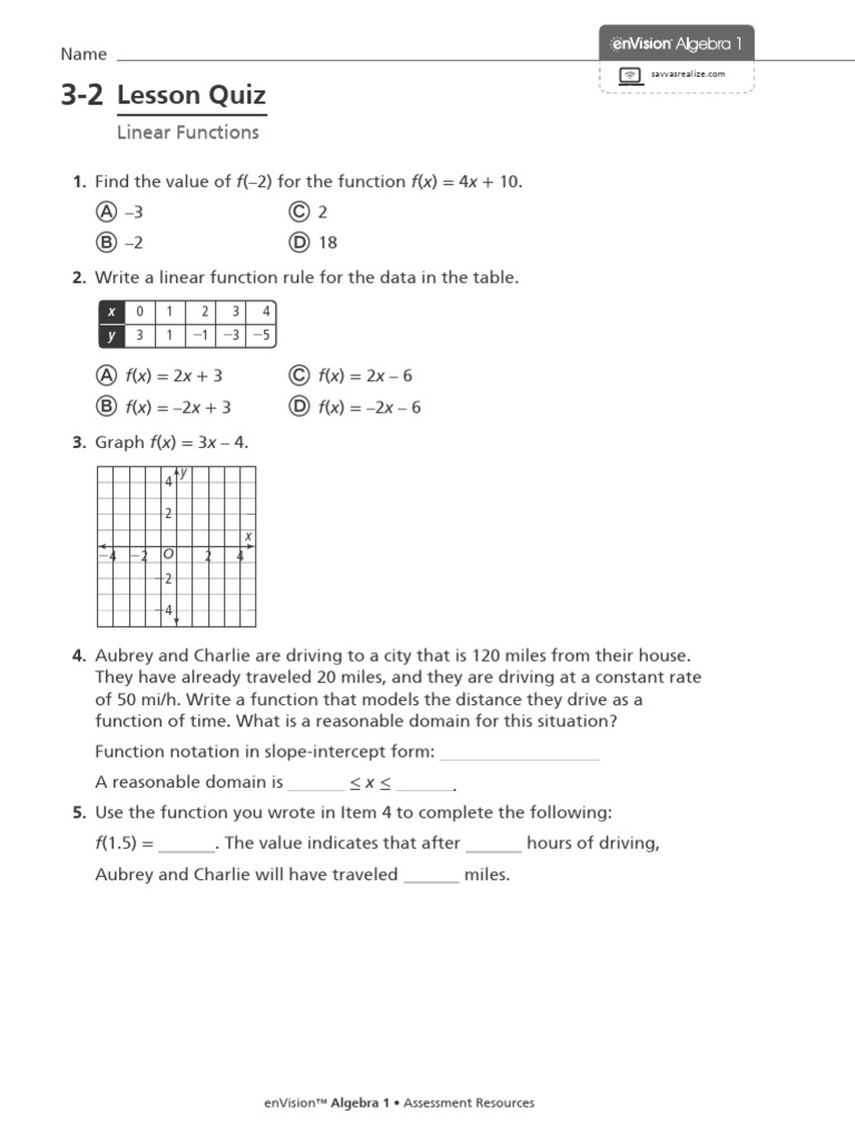 3-2_ Lesson Quiz (PDF) | PDF