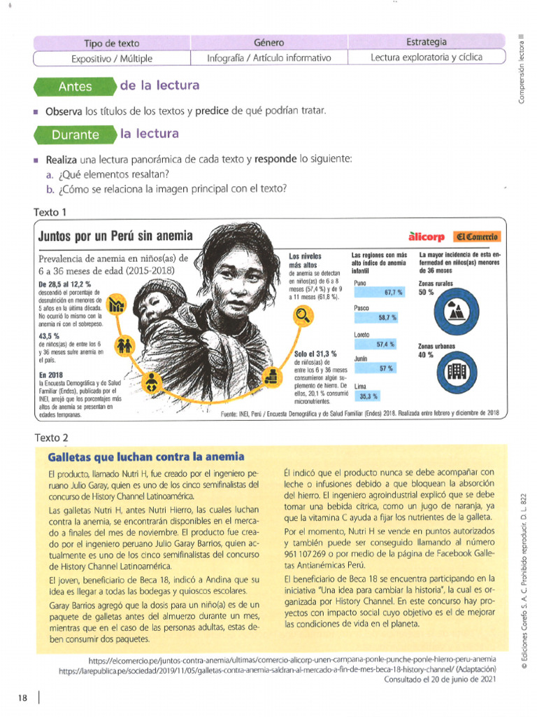 4 - Compresion Lectora - 3ero Sec-18-19 | PDF