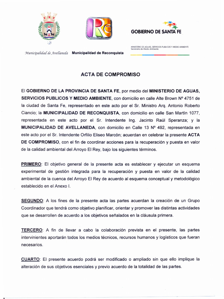 Acta Compromiso | PDF
