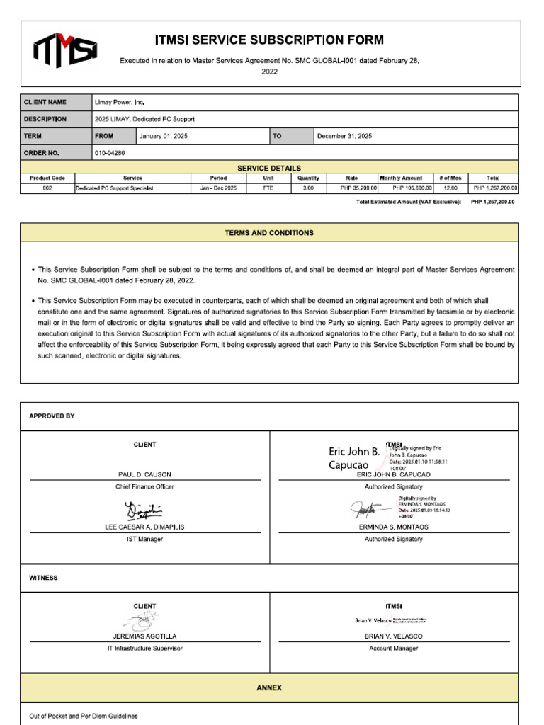 ITMS - LPI Dedicated PC Support Jan 1 2025 To December 31 2025 | PDF