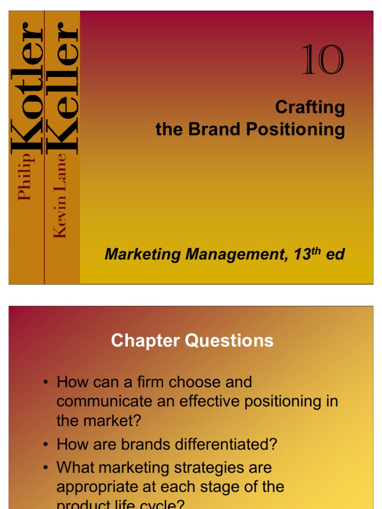 Brand Positioning by Kotler | PDF