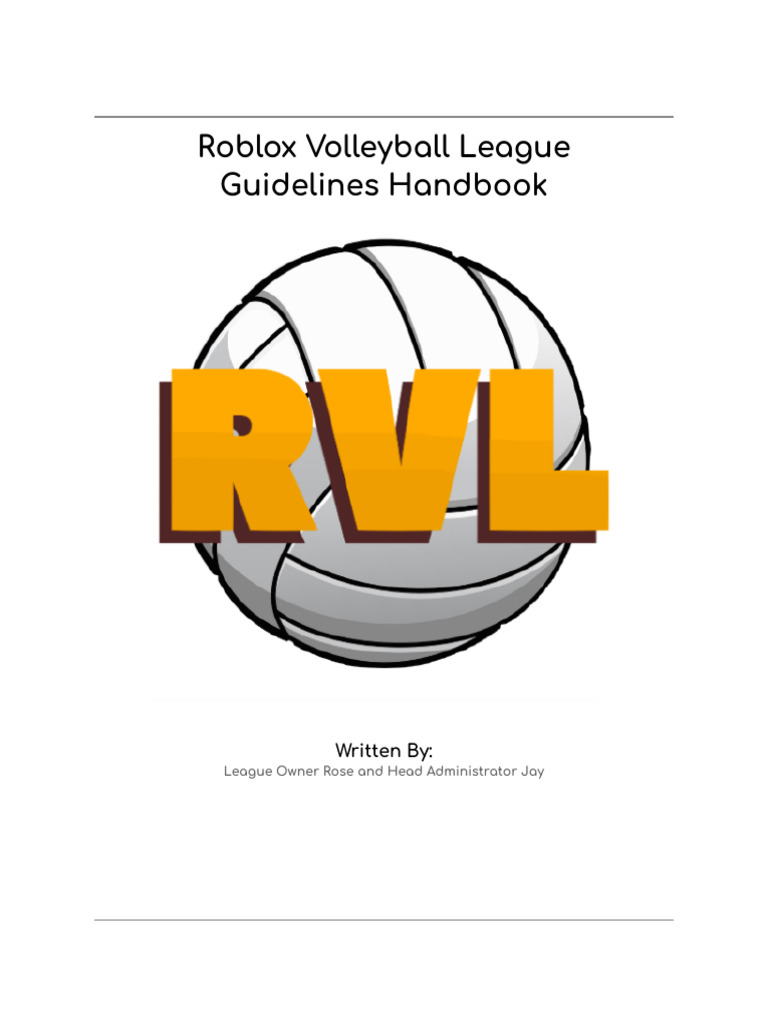 RVL Guidelines Handbook | PDF | Volleyball | Team Sports