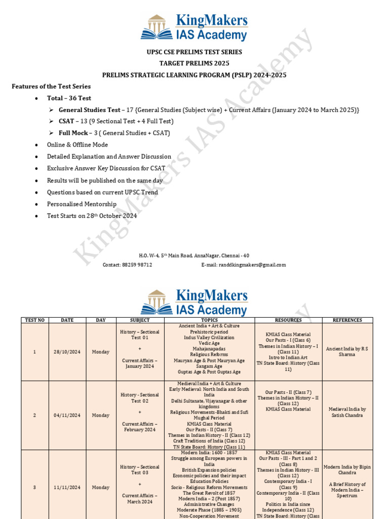 PSLP 2024 To 2025 Schedule Final | PDF | Constitution | Geography