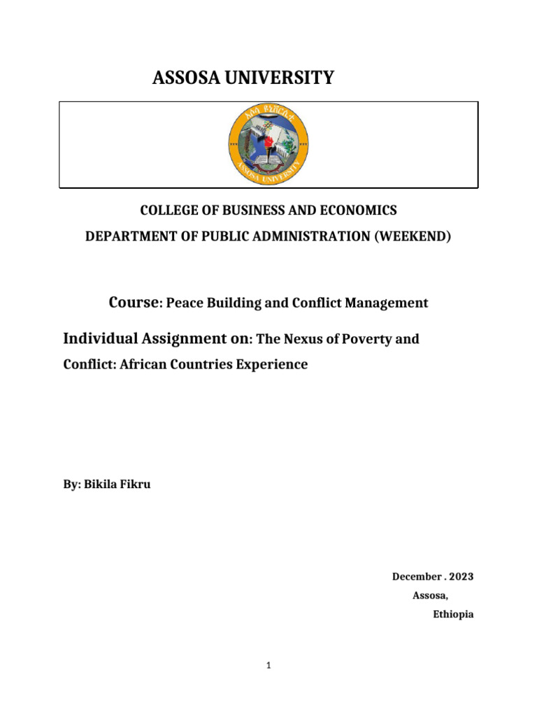 Poverty and Conflict in Africa: Insights | PDF | Poverty | Poverty ...