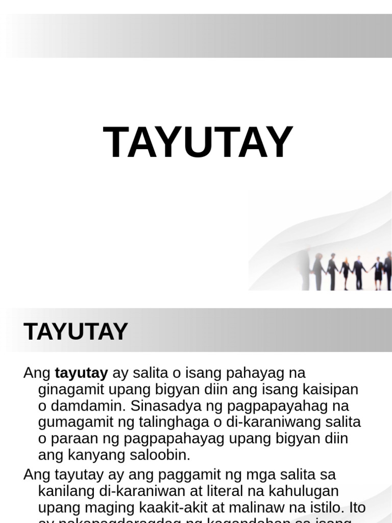 Tayutay - Tula | PDF