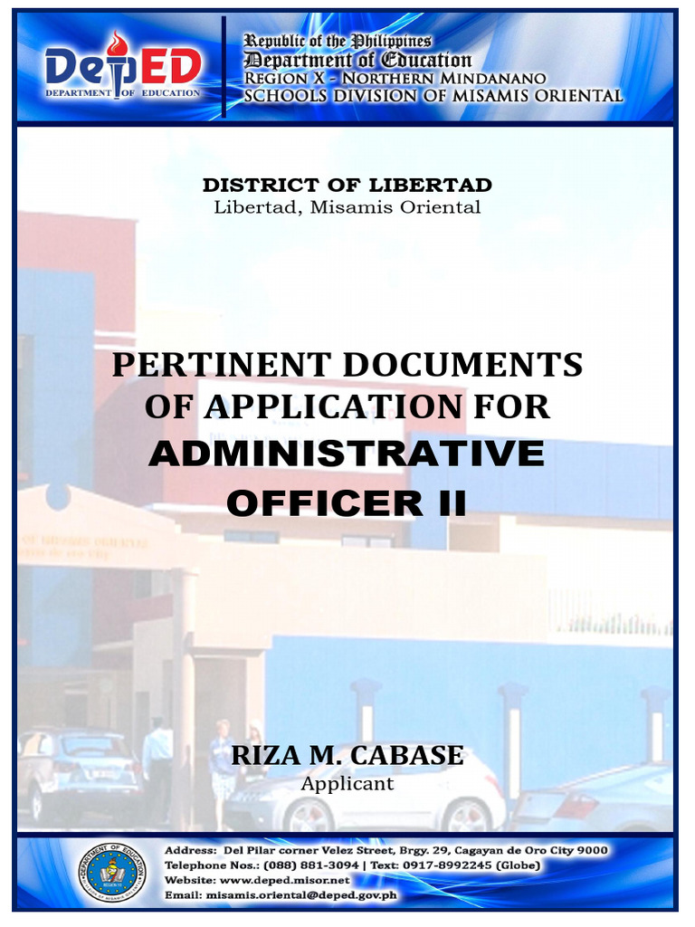 Cover-Page-Application-for AO2 RIZA | PDF