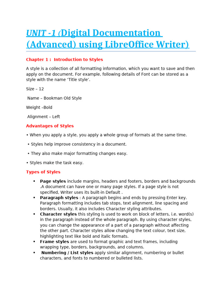 UNIT 1- Digital Documentation (2) | PDF | Double Click | Paragraph