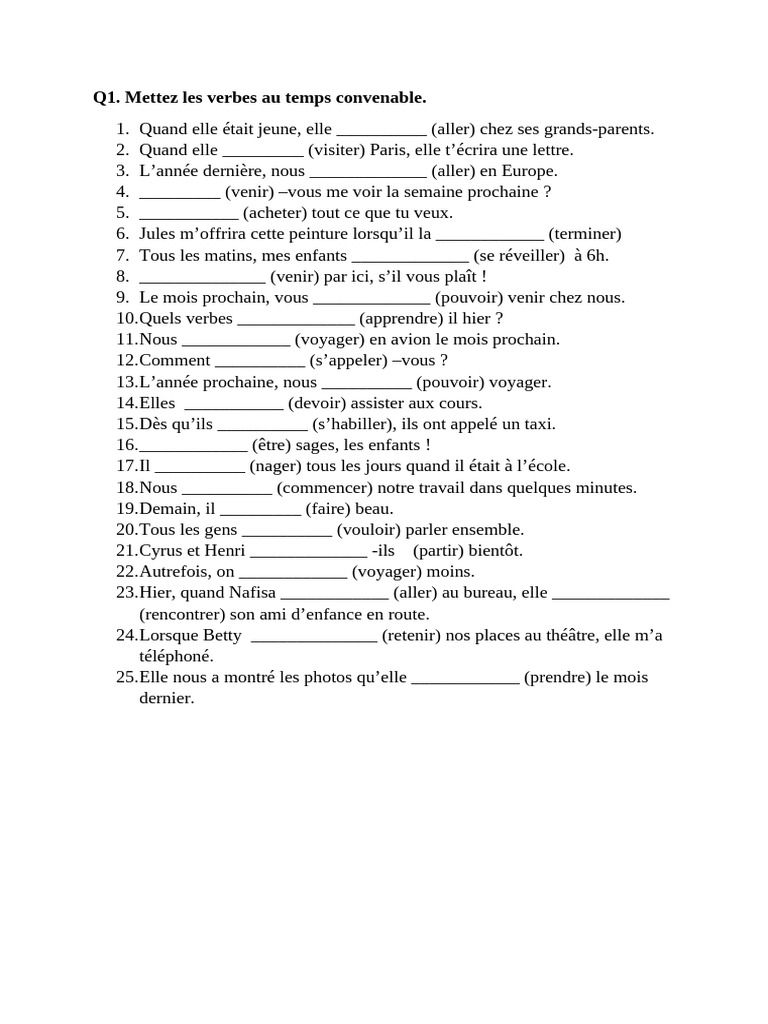 Temps Convenable-revision (1) | PDF