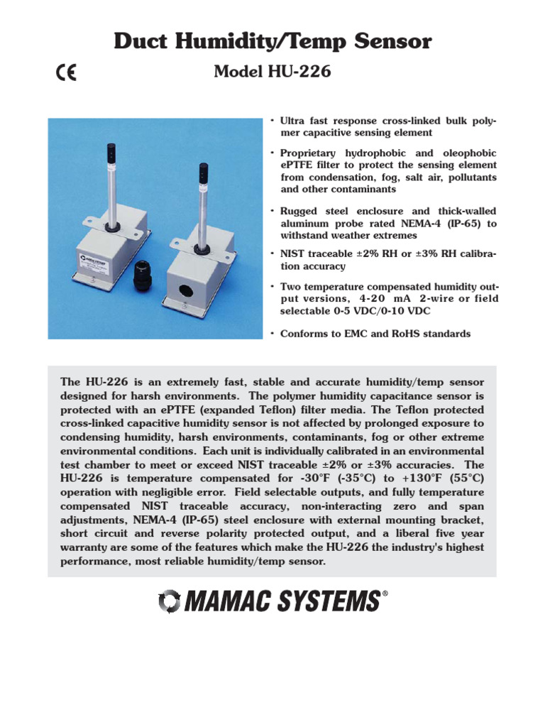 Humidity-Sensor-HU226 | PDF | Humidity | Sensor