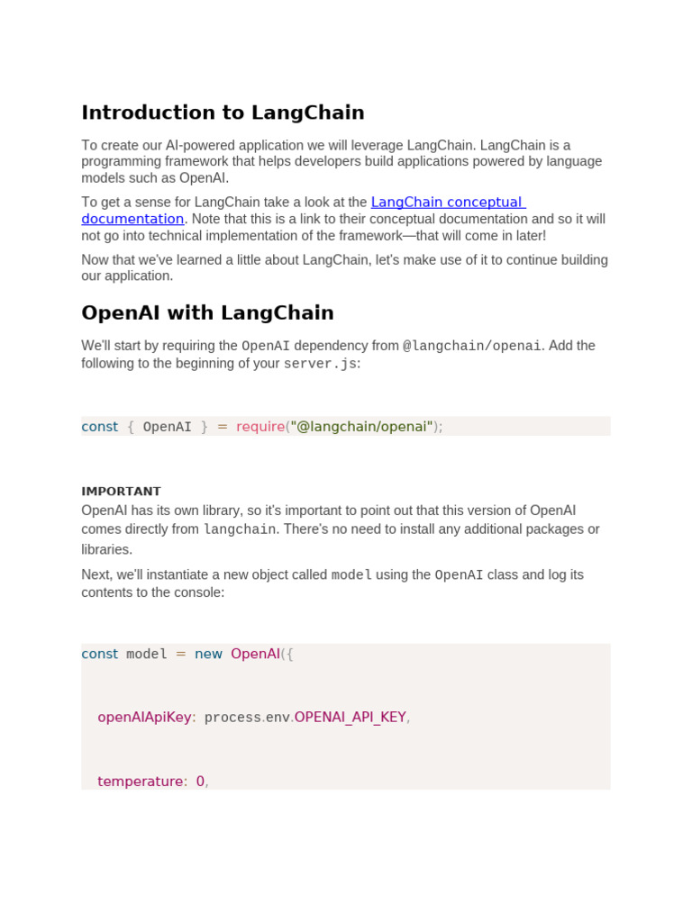 Introduction To LangChain | PDF | Library (Computing) | Software Framework