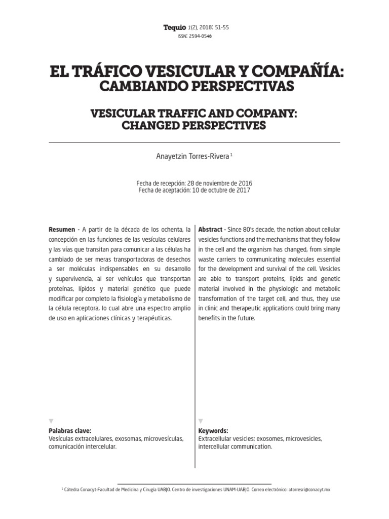 El Tráfico Vesicular Y Compañía:: Cambiando Perspectivas | PDF ...
