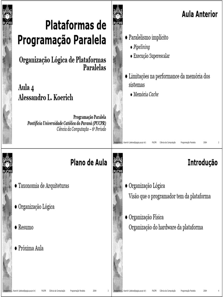 Organização Lógica em Programação Paralela | PDF | Computação paralela ...