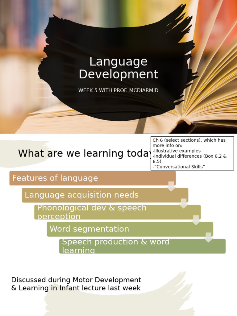 211 - W05 - Language Development (Post For Students) | PDF | Speech | Semantics