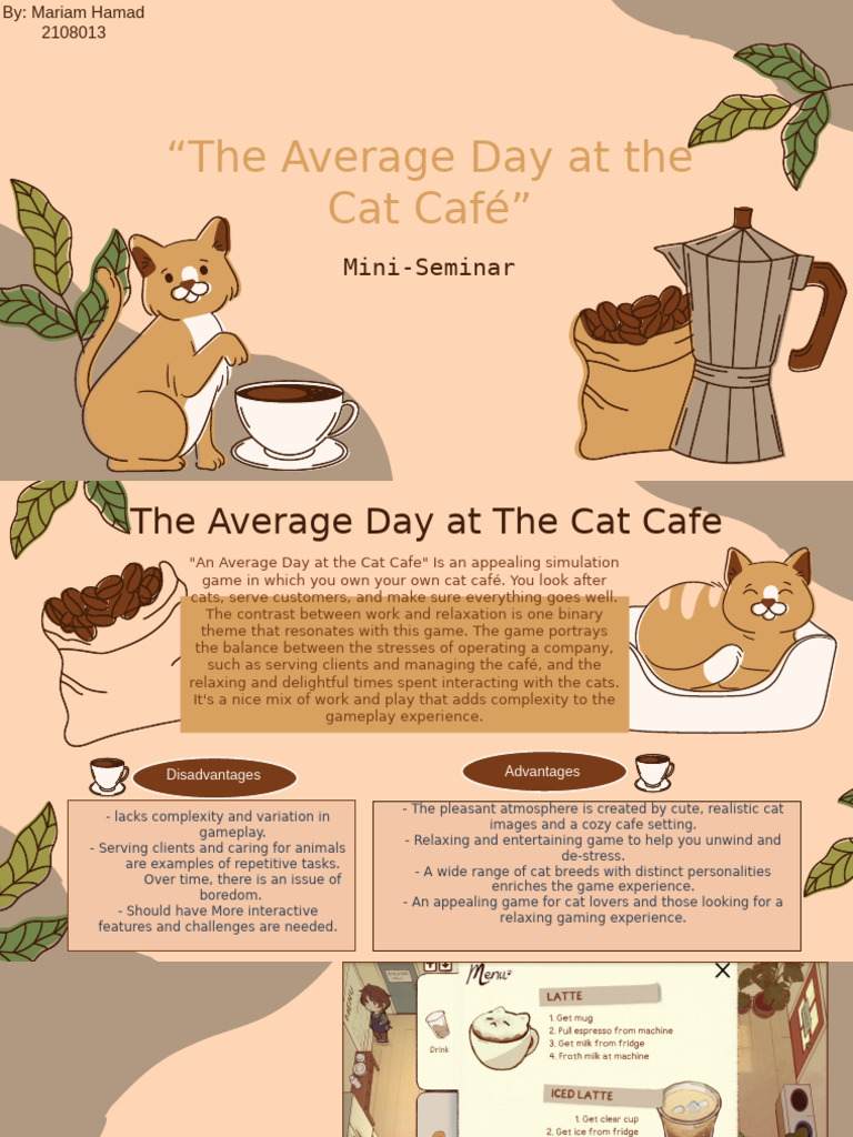 Average Day at Cat Cafe | PDF