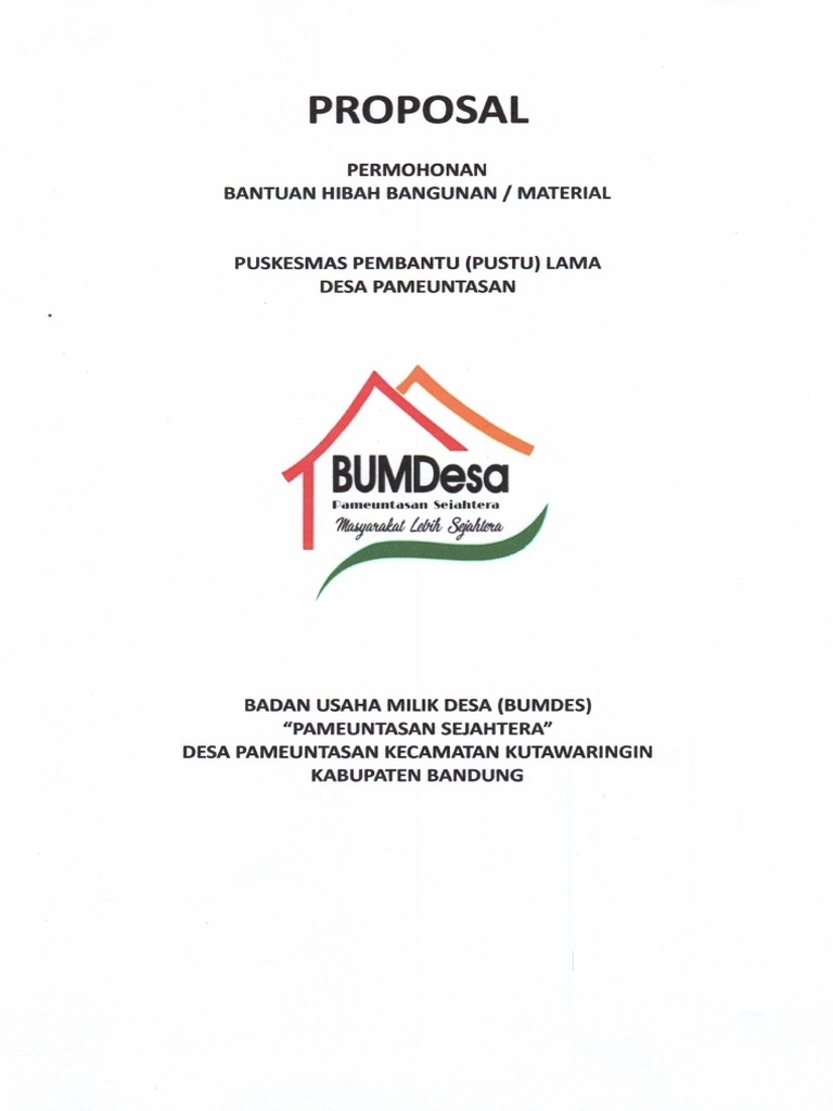 Proposal Permohonan Bantuan Hibah Material Bangunan | PDF