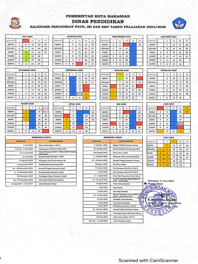 Kalender Pendidikan 2024 | PDF